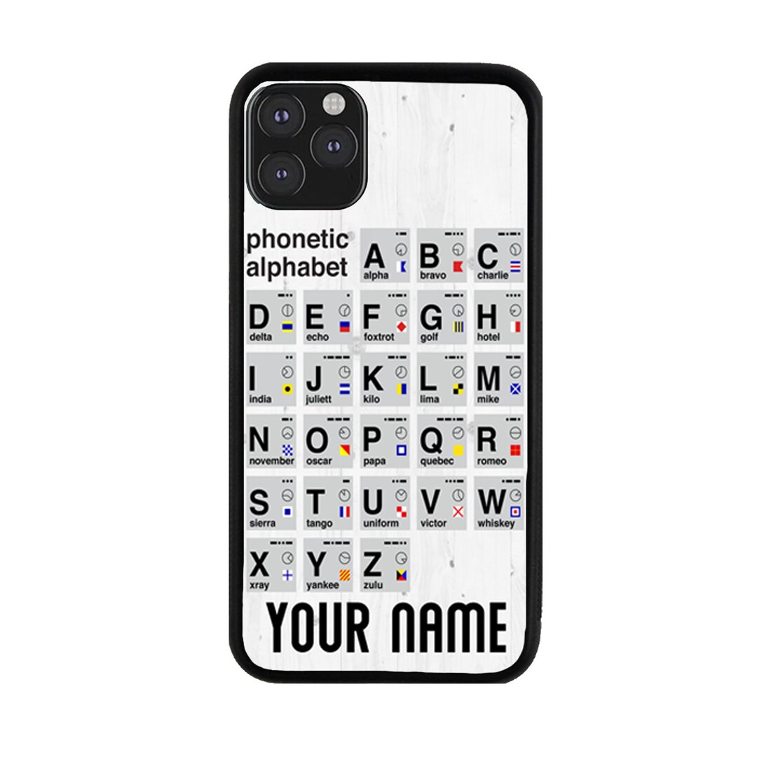 Personalized Custom Name Cool Phonetic Alphabet Rubber Phone Case for ...