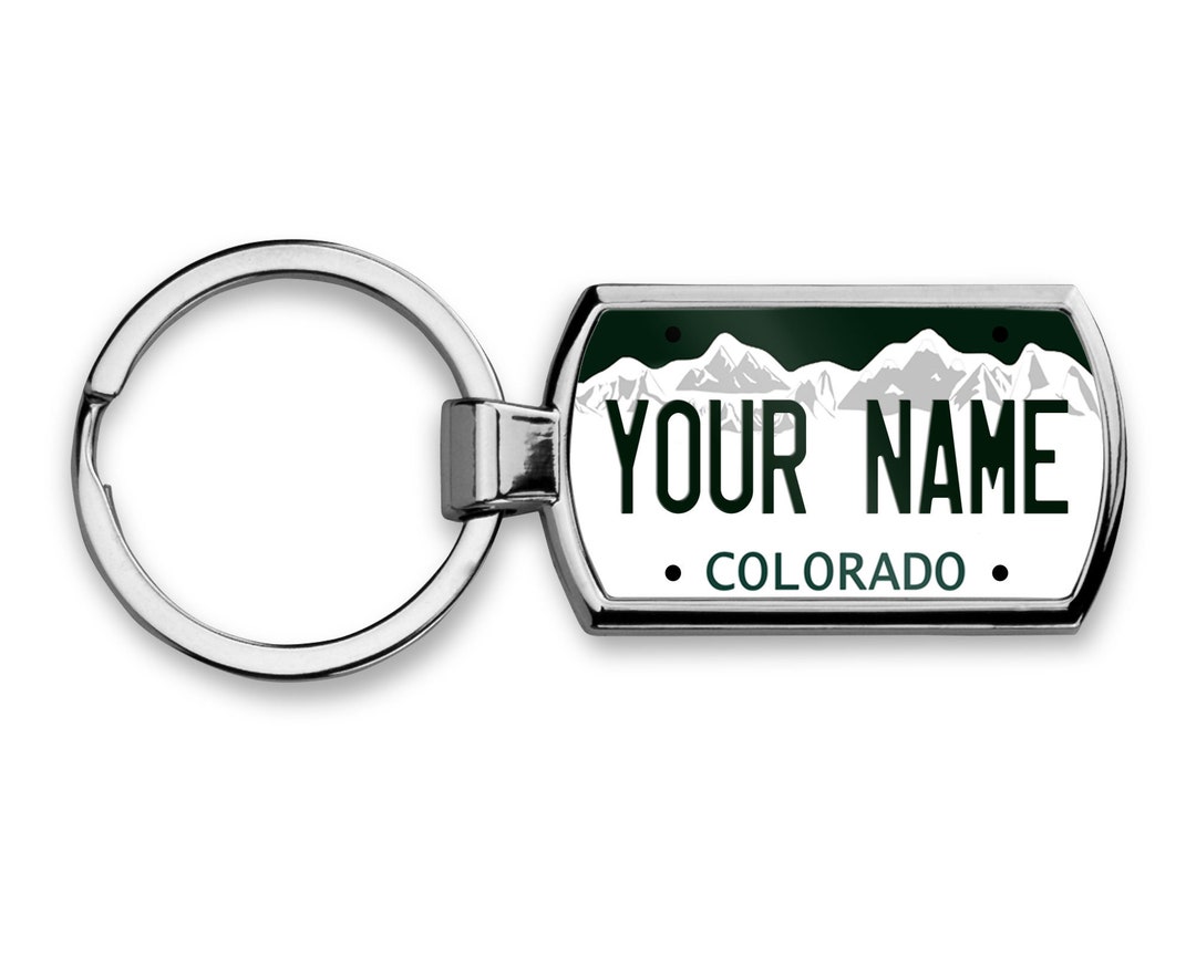Personalized Keychain Custom Colorado License Plate Metal - Etsy