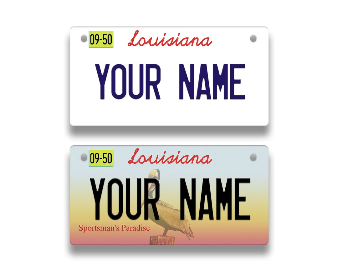 Personalized License Plate Custom Name Louisiana State Vanity Tag ...