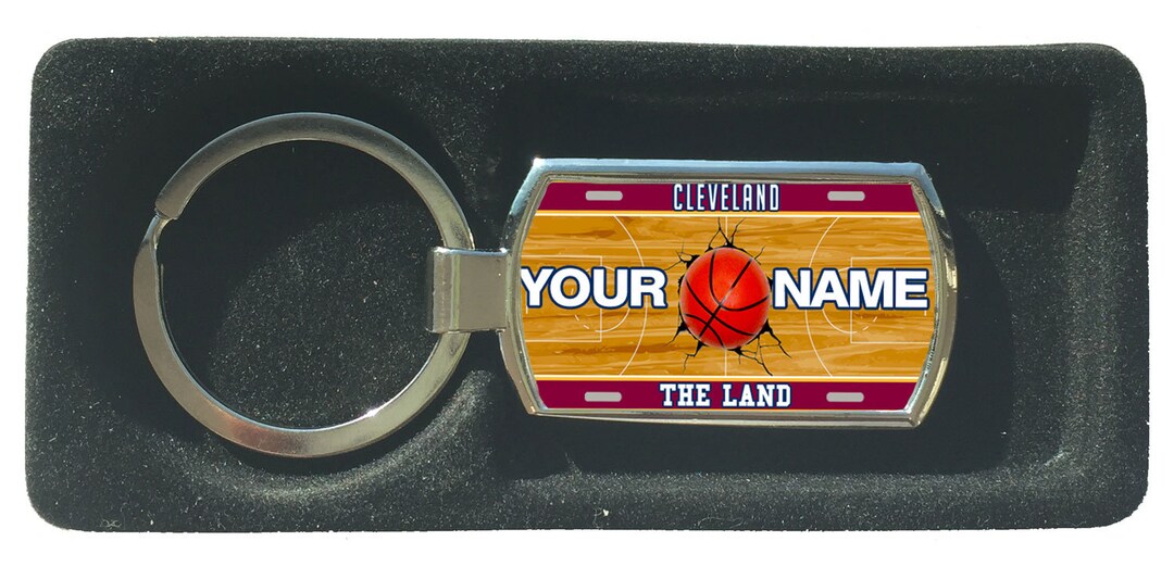Personalized Keychain the Land Custom Name Basketball Team Cleveland ...