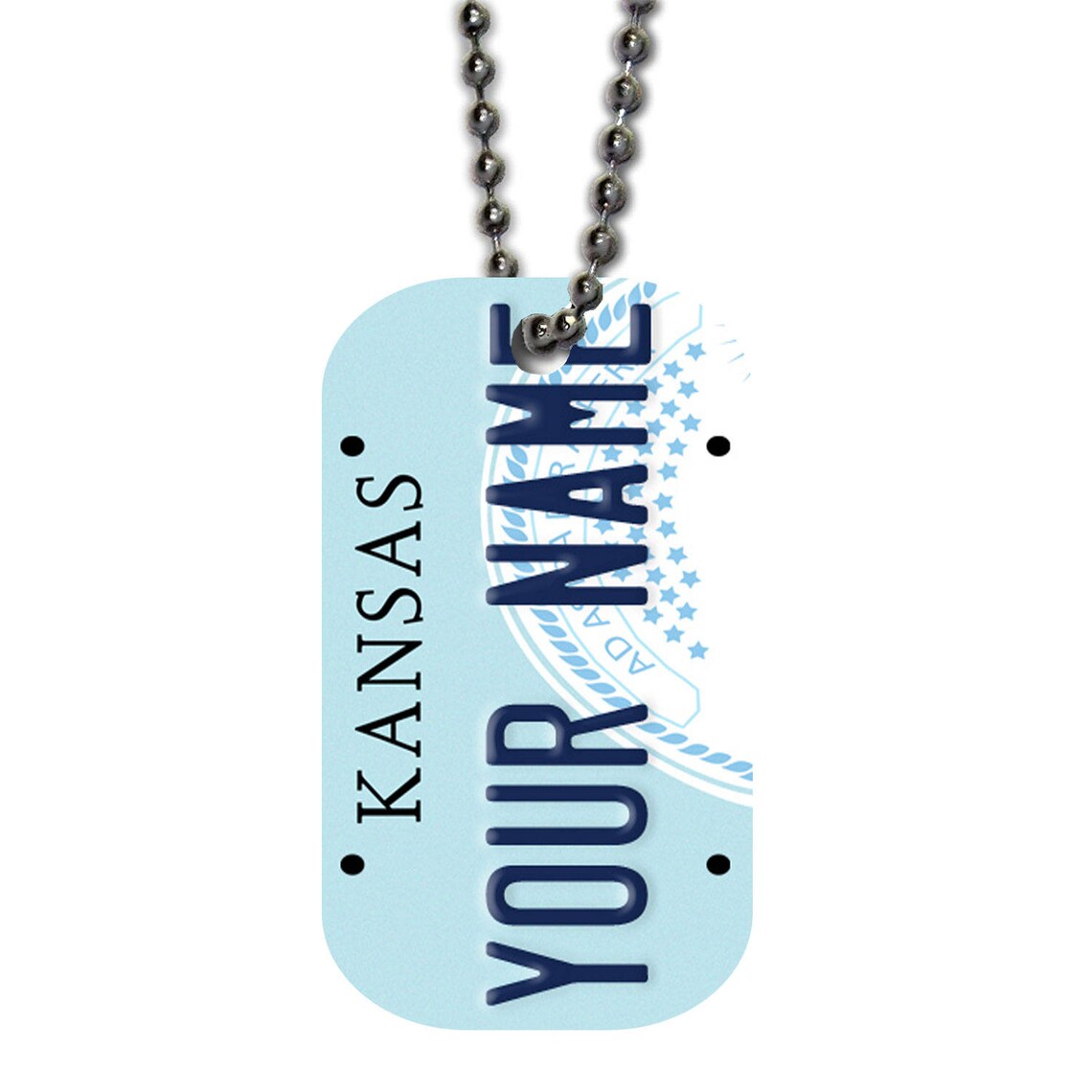 Personalized Military Dog Tag Necklace Custom Name Kansas - Etsy UK