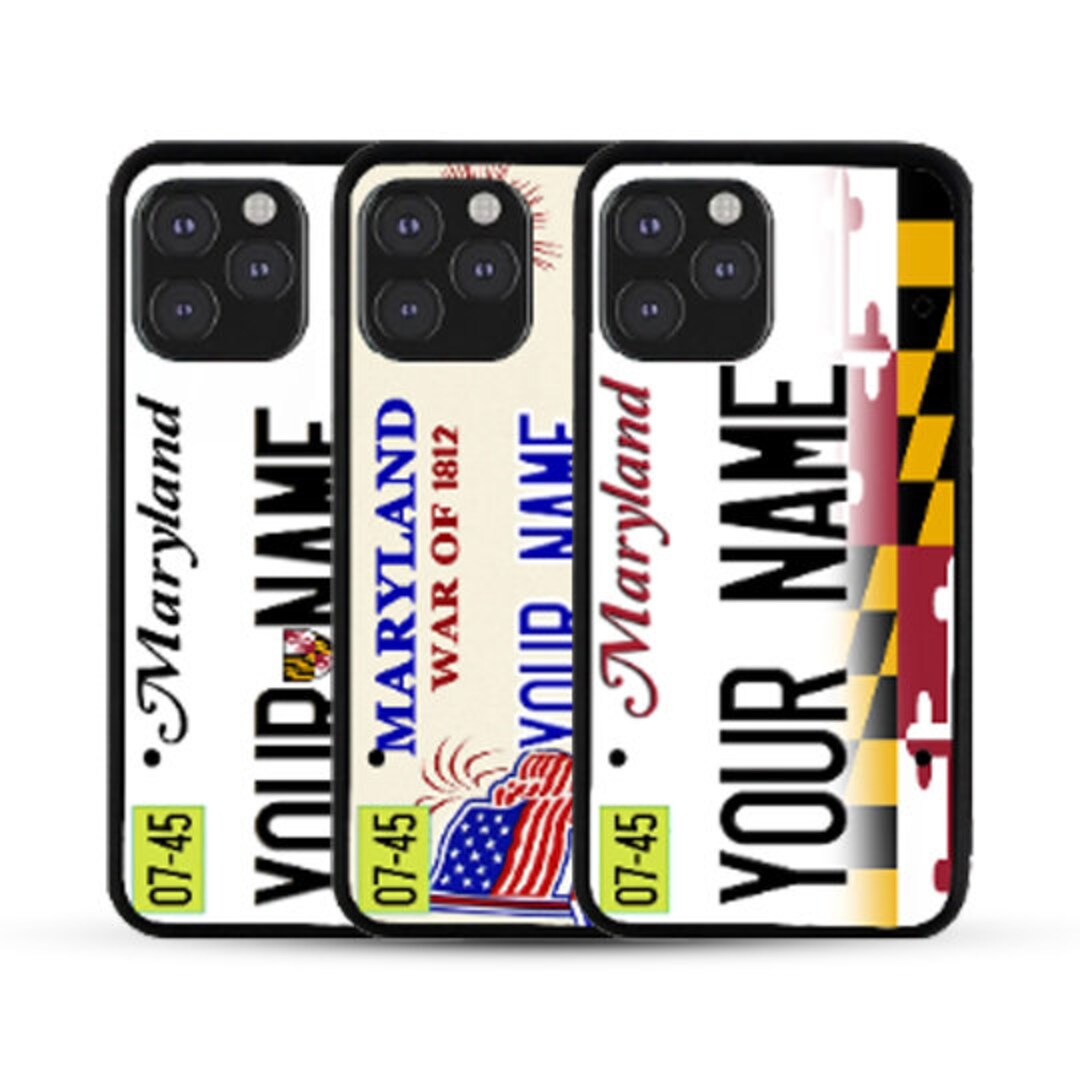 Personalized Maryland License Plate Phone Case for iPhone 6 7 8 Plus X ...