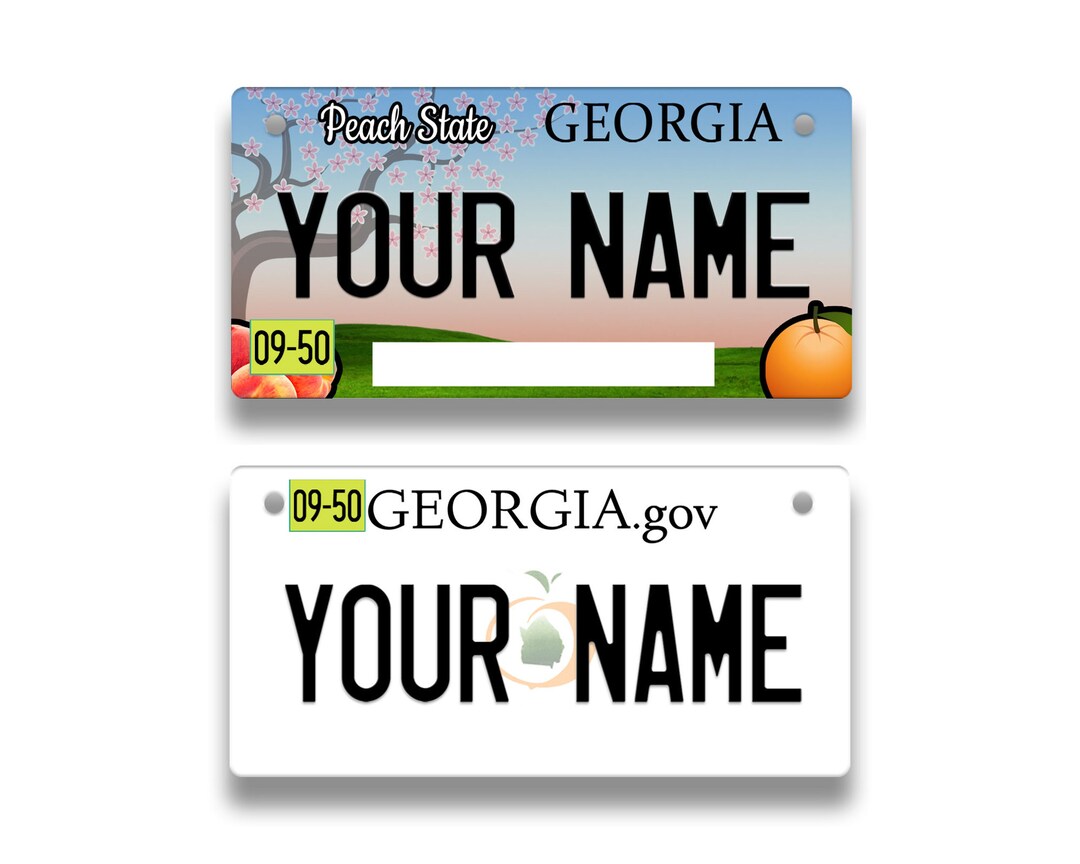 Personalized License Plate Custom Name Georgia State Vanity Tag ...