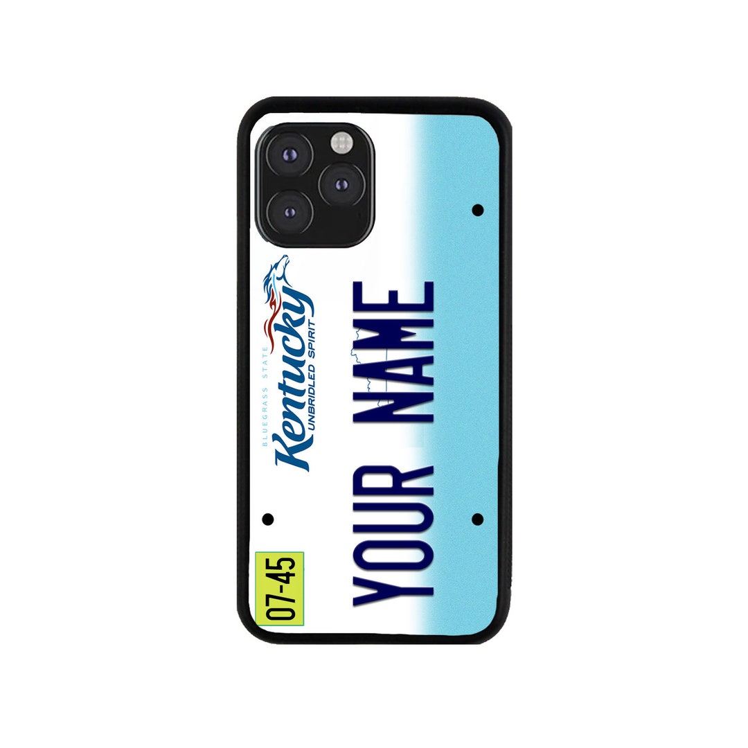 Personalized Kentucky License Plate Phone Case for iPhone 6 7 8 Plus X ...