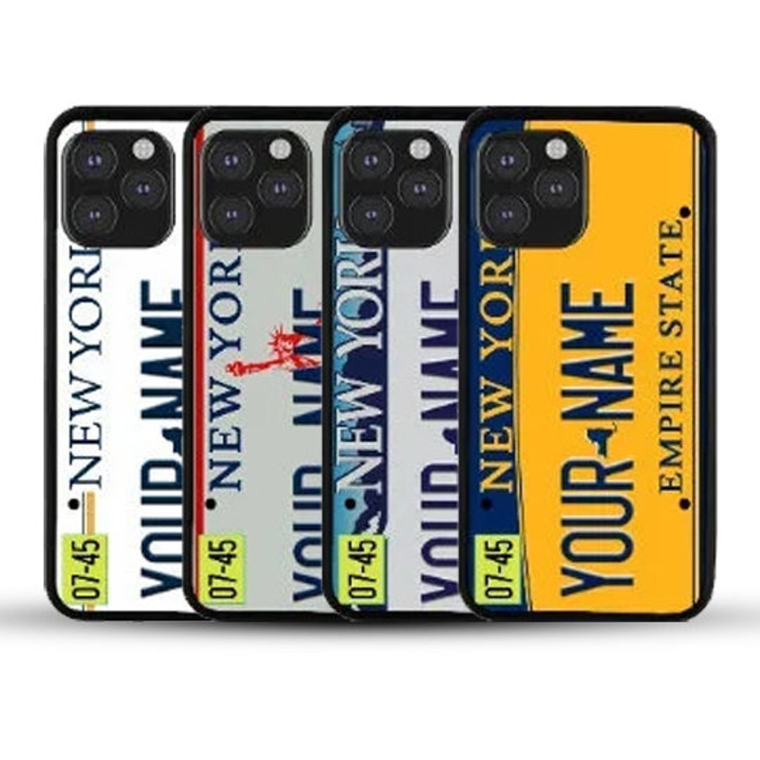 Personalized New York License Plate Phone Case for iPhone 6 7 8 Plus X ...