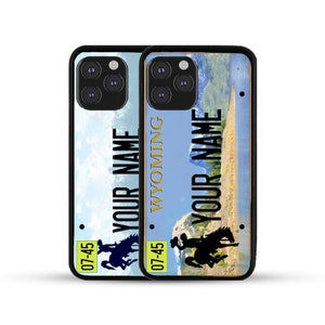 Personalized Wyoming License Plate Phone Case for iPhone 6 7 8 Plus X ...