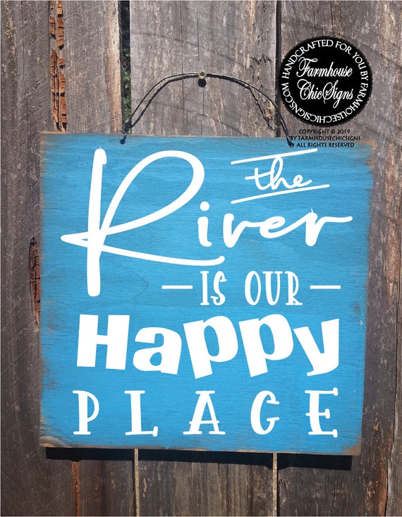 Home Décor Wall Décor at the river it's always happy hour funny river ...