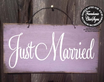 Just Married Sign - Etsy