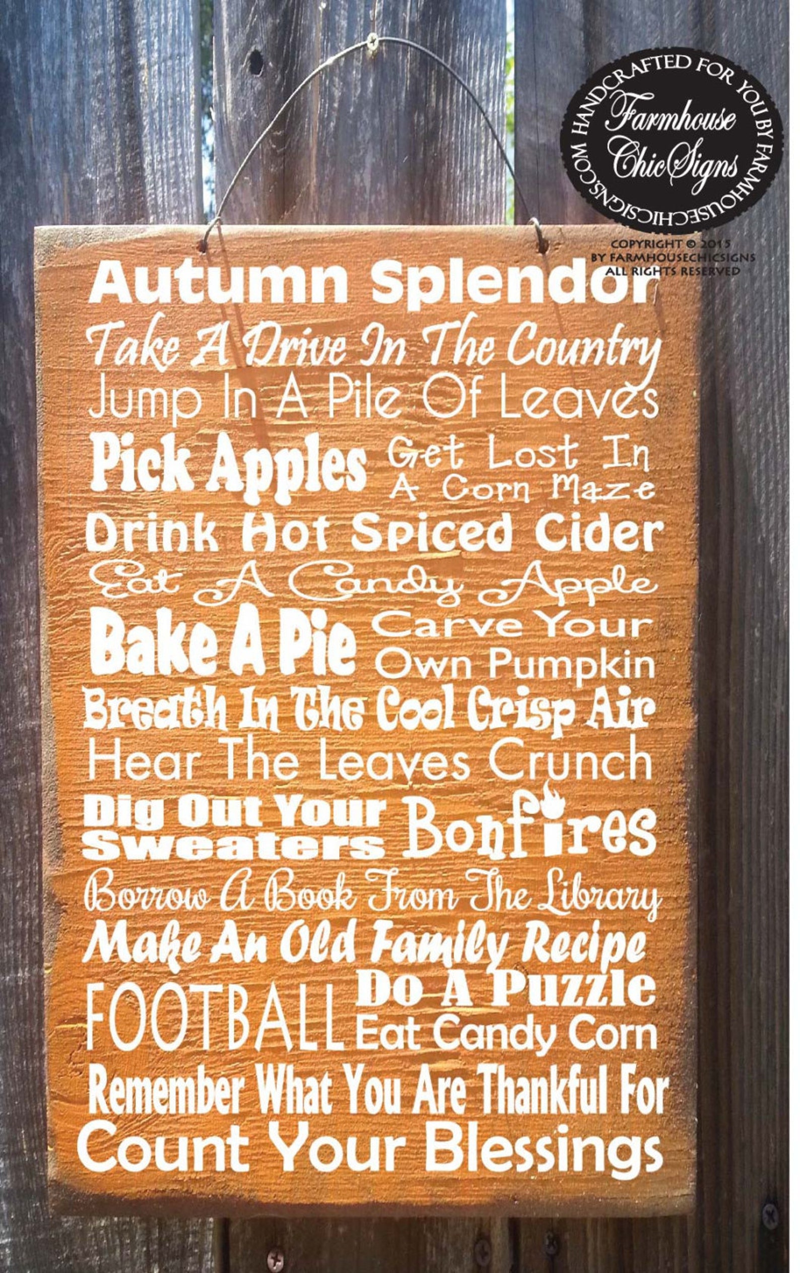 Fall Decor Autumn Sign Fall Sign Thanksgiving Decor Autumn - Etsy