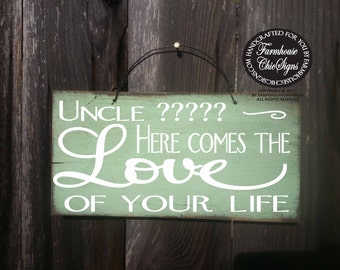 Uncle Here Comes Your Bride Sign - Etsy