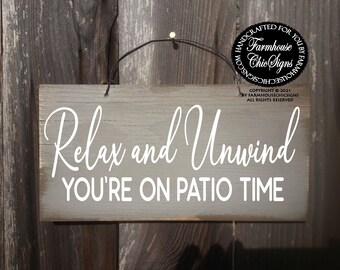 Outdoor Patio Signs - Etsy