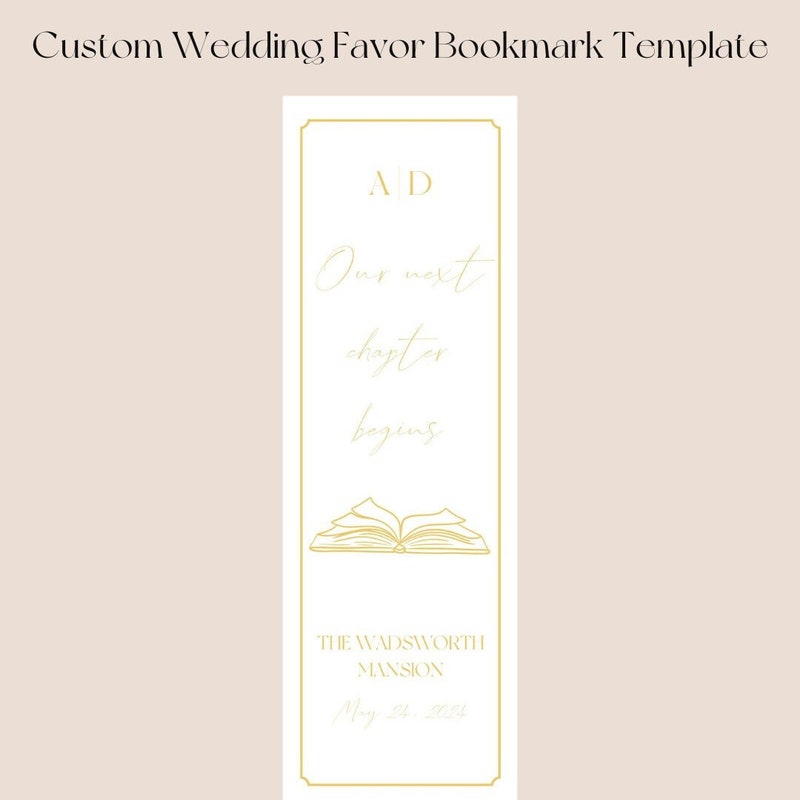 Wedding Bookmark - Etsy
