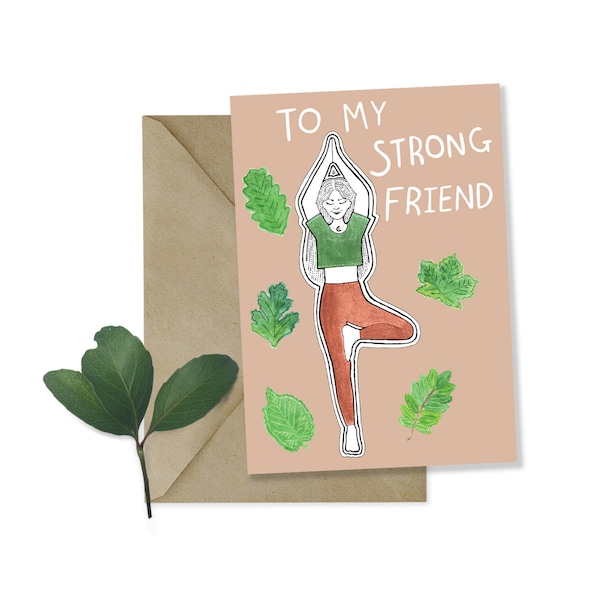 Yoga Thank You Card - Etsy