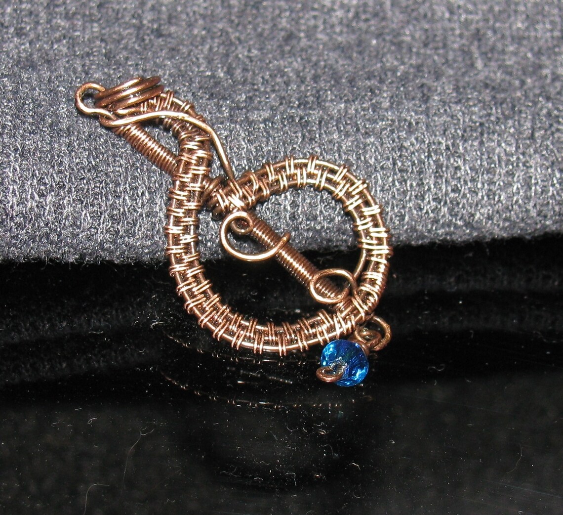 Copper Wire Wrapped Treble Clef Pendant - Copper Woven Pendant - - Etsy