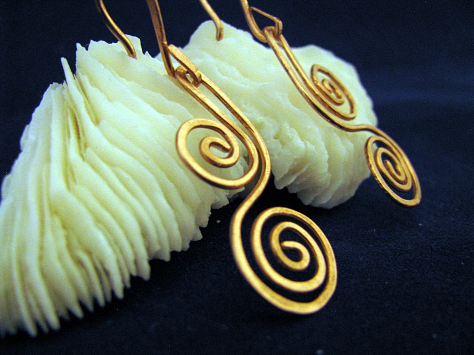 Bright Copper Wire Spiral Earringscopper Wire Swirl Earrings - Etsy