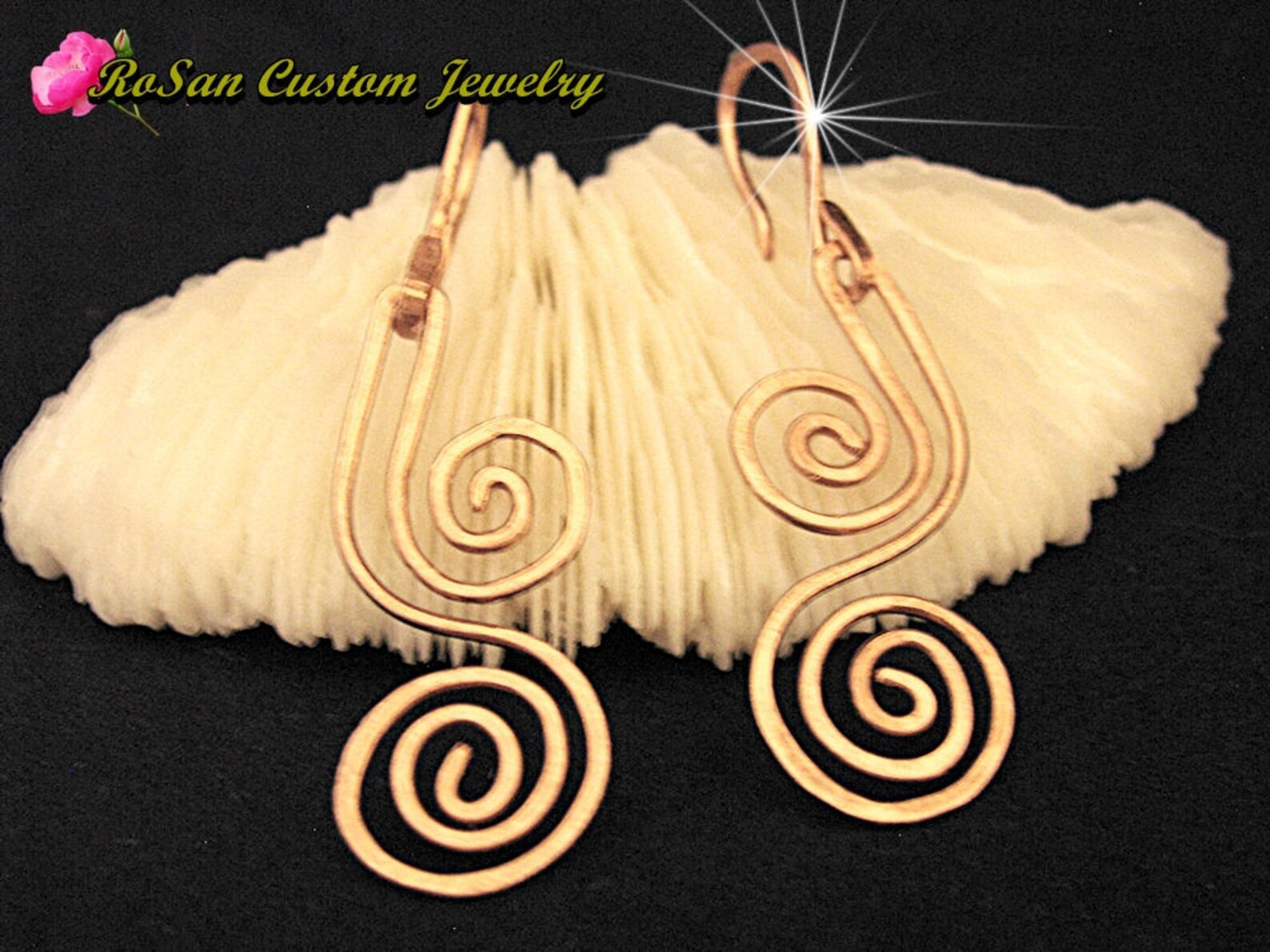 Bright Copper Wire Spiral Earringscopper Wire Swirl Earrings - Etsy