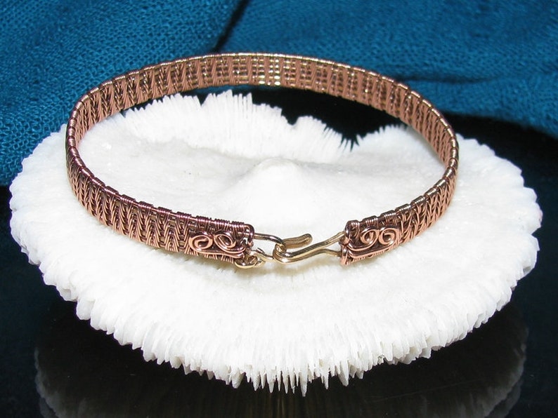 Copper Wire Woven Tennis Bracelets Copper Woven Bracelets Handmade Wire
