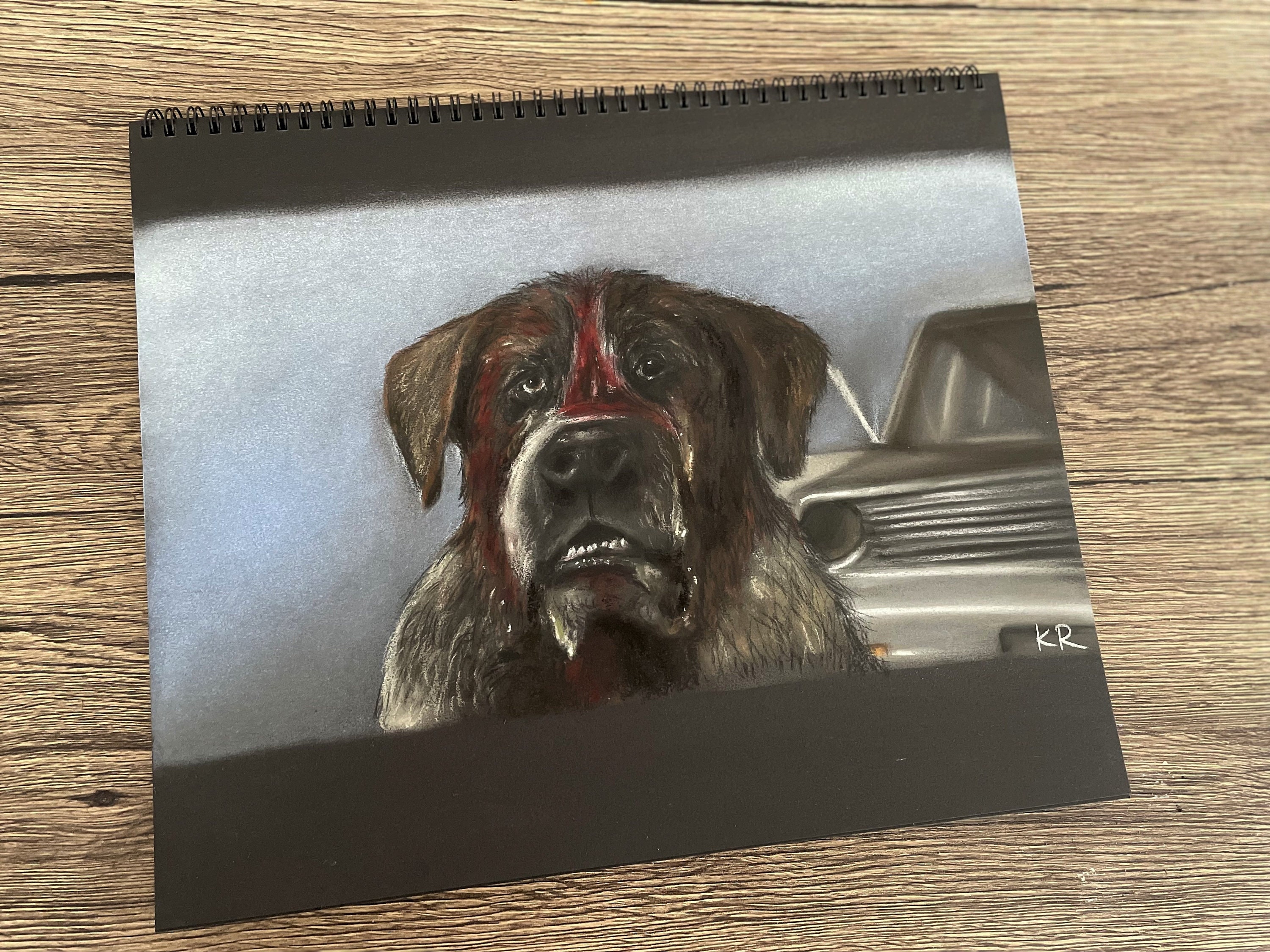 FRAMED Cujo Original Horror Classic Soft Pastel Drawing - Etsy