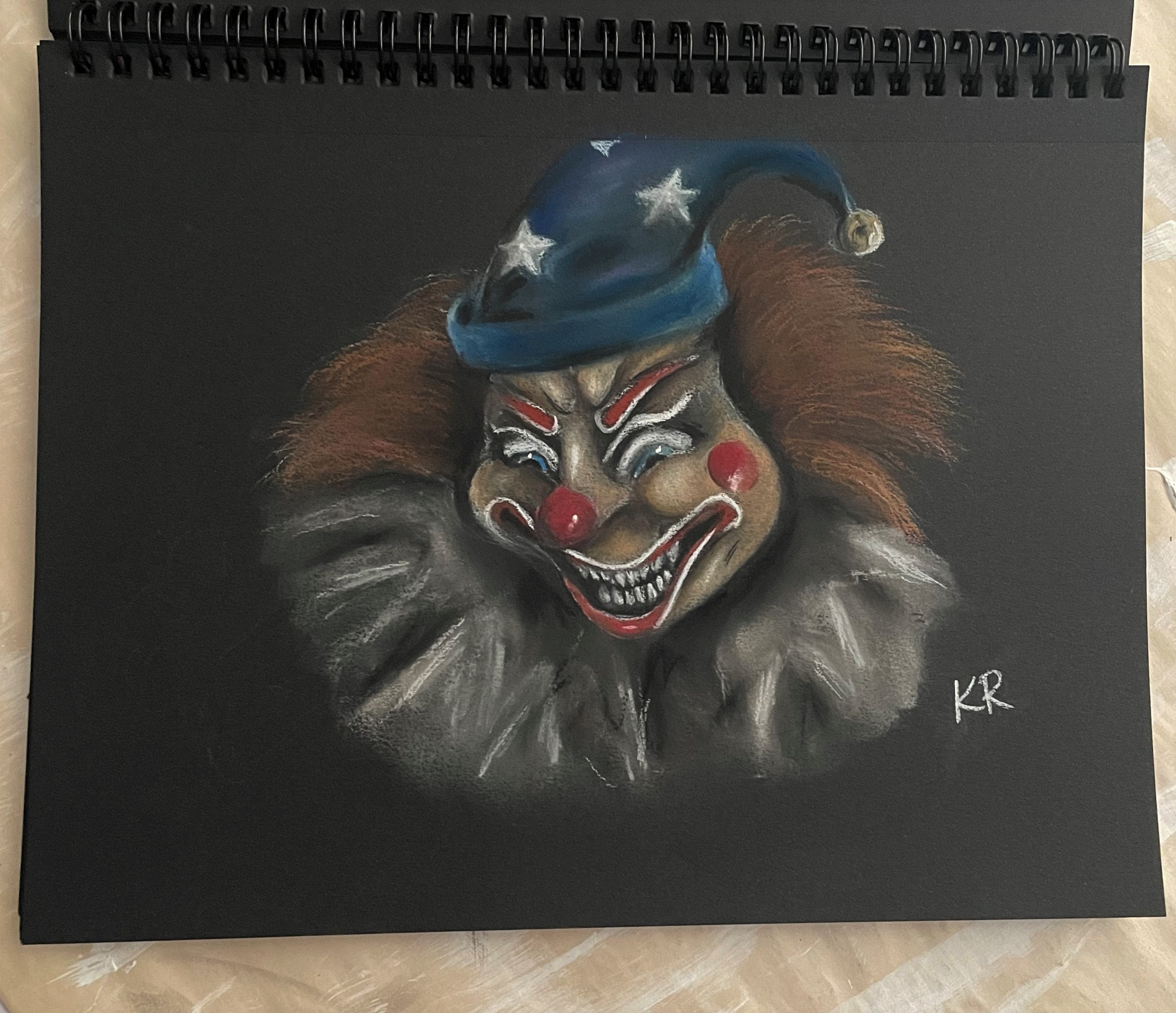 Chalk Pastel Art Clown