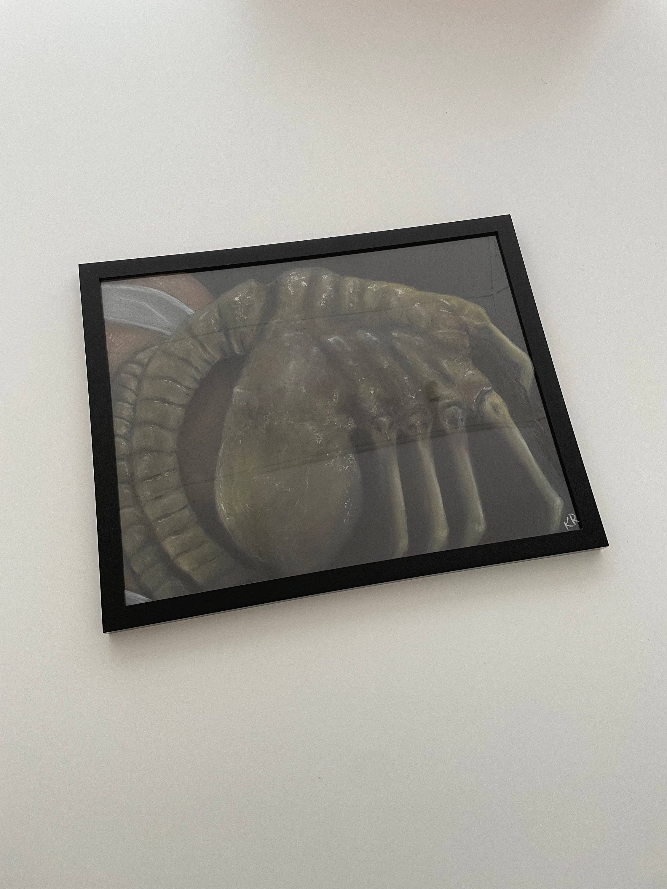 FRAMED Original Alien Face Hugger Xenomorph Sci-fi Soft Pastel - Etsy