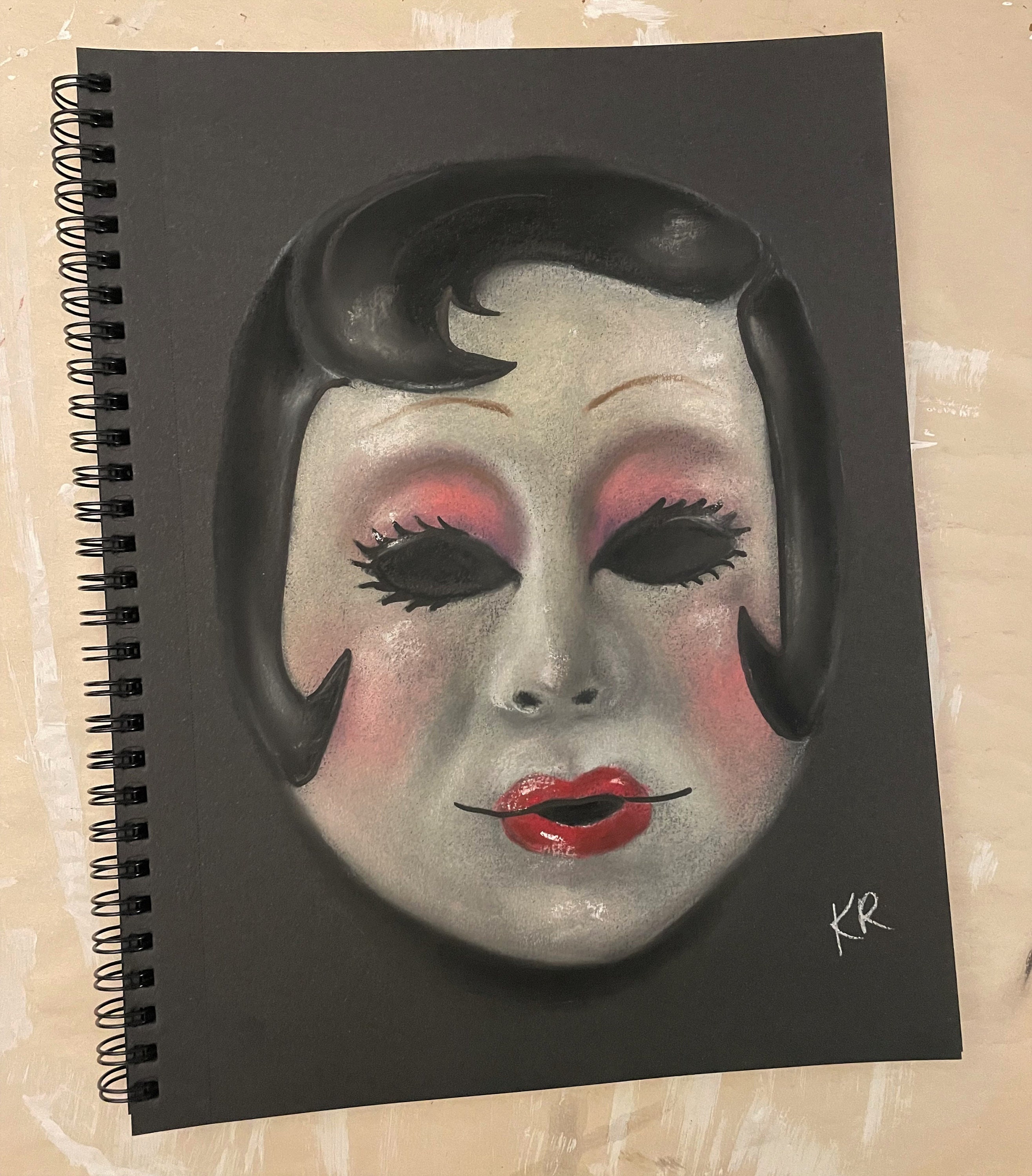 7x10 Strangers Mask Original Soft Pastel Drawings ONLY 1 LEFT - Etsy