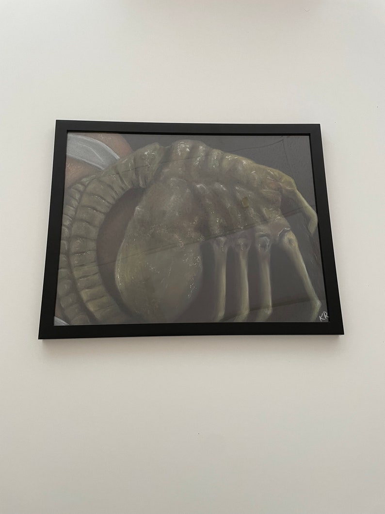 FRAMED Original Alien Face Hugger Xenomorph Sci-fi Soft Pastel - Etsy