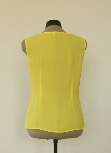 Yellow Chiffon Top, With Flounces - Etsy