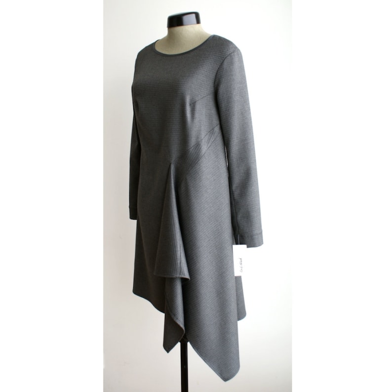 Dark Gray Asymmetrical Tunic-dress - Etsy
