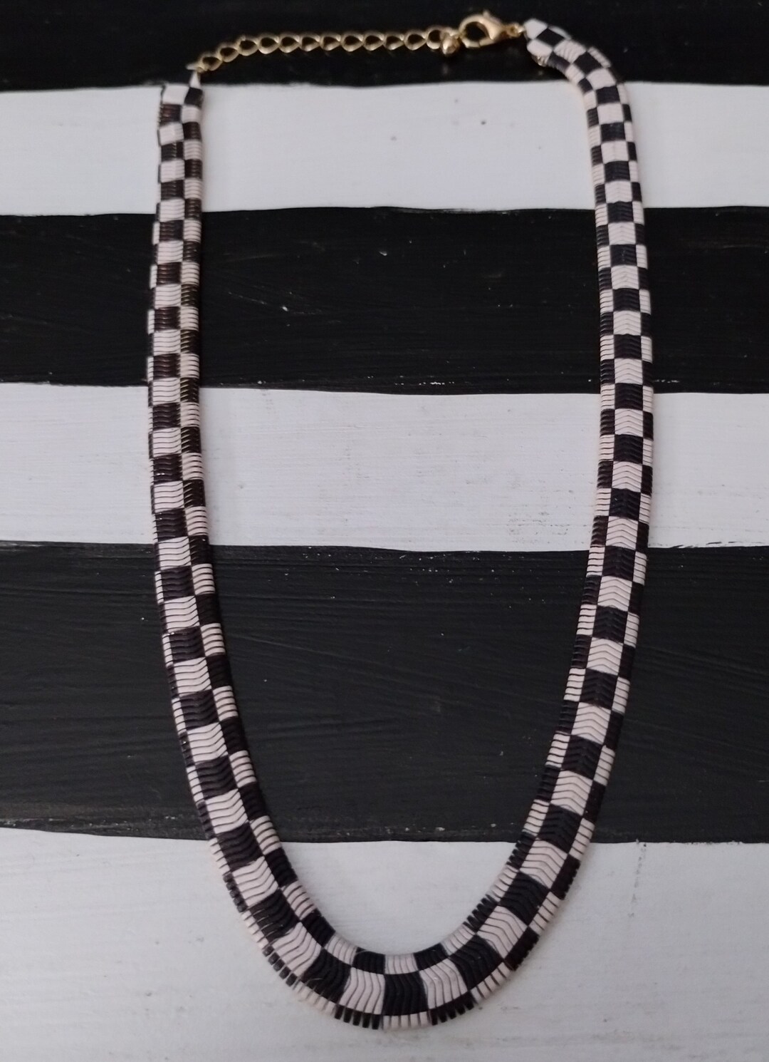 Check Choker Necklace 14" - Etsy