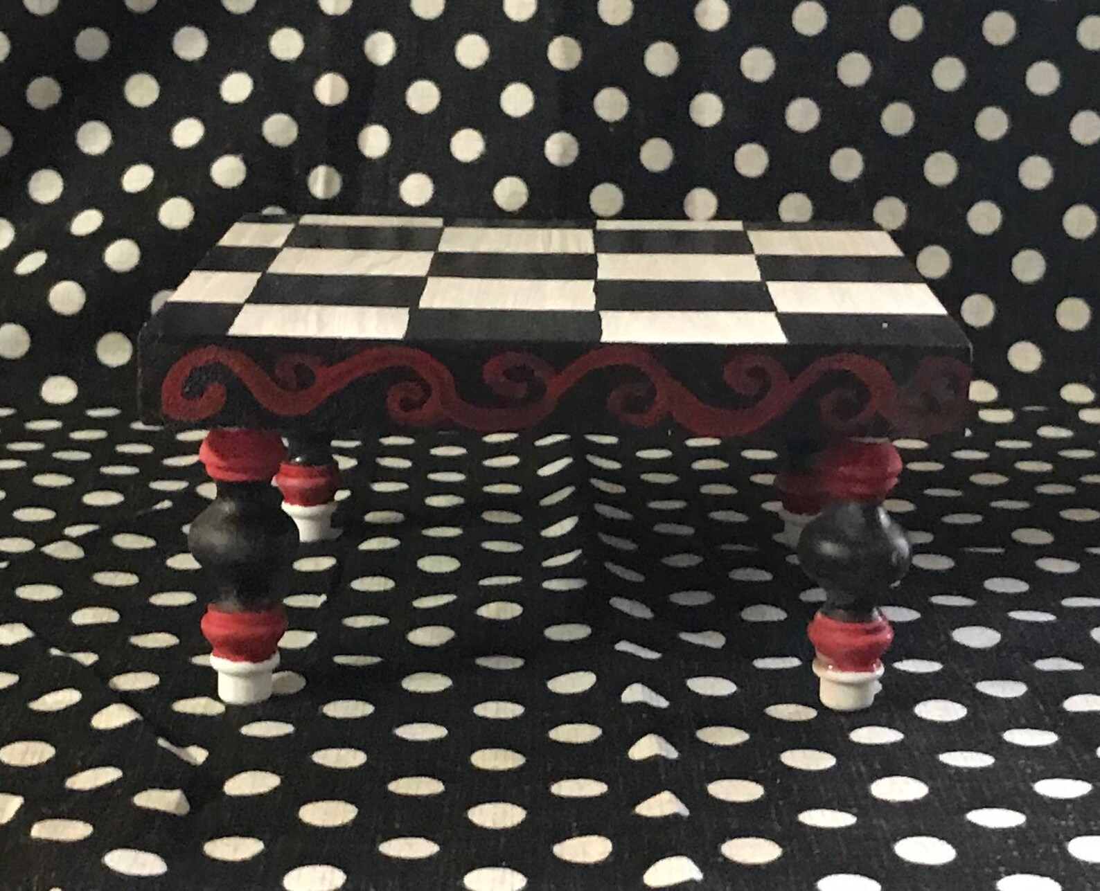 Tier Tables Set Black White & Red - Etsy