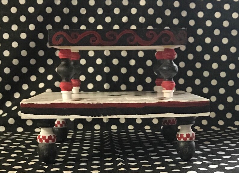 Tier Tables Set Black White & Red - Etsy