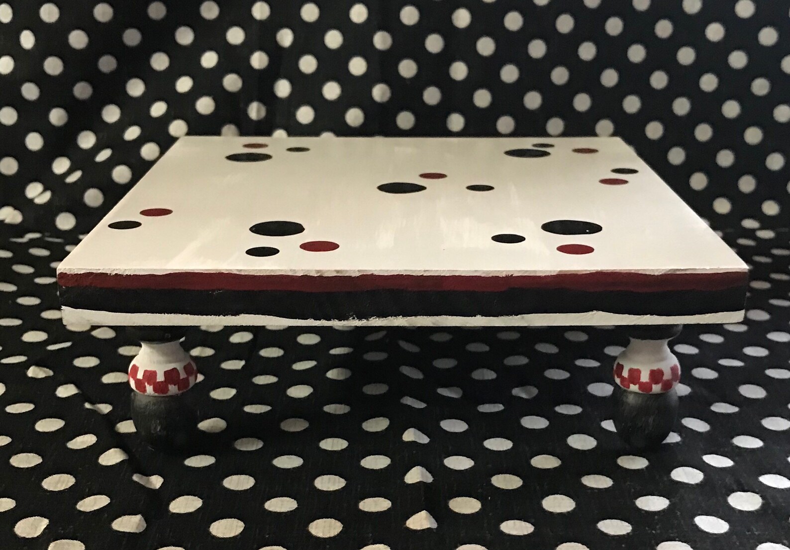 Tier Tables Set Black White & Red - Etsy