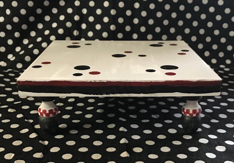 Tier Tables Set Black White & Red - Etsy