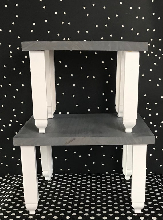 Farmhouse Tier Tables Set of 2 | Etsy