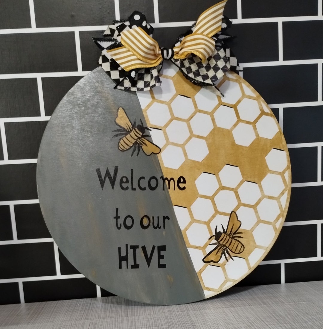 Welcome to Our Hive Sign Wood - Etsy