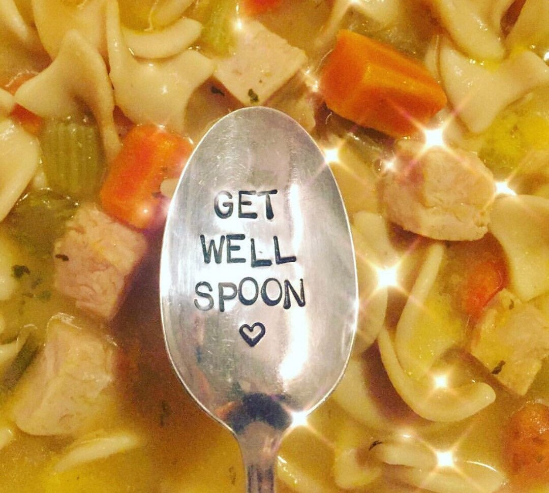 Get Well Spoon, Get Well Soon, Hand Stamped Spoon, Vintage, Care ...