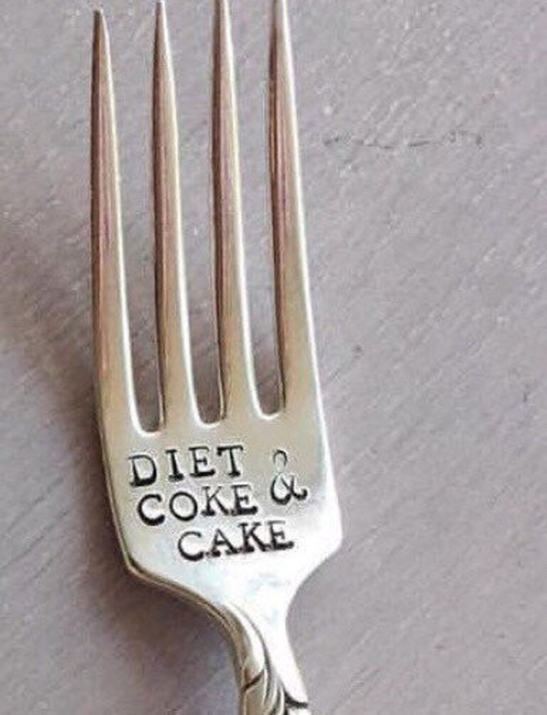 Diet Coke and Cake, Birthday Gift, Bridesmaid Gift, Vintage Fork ...