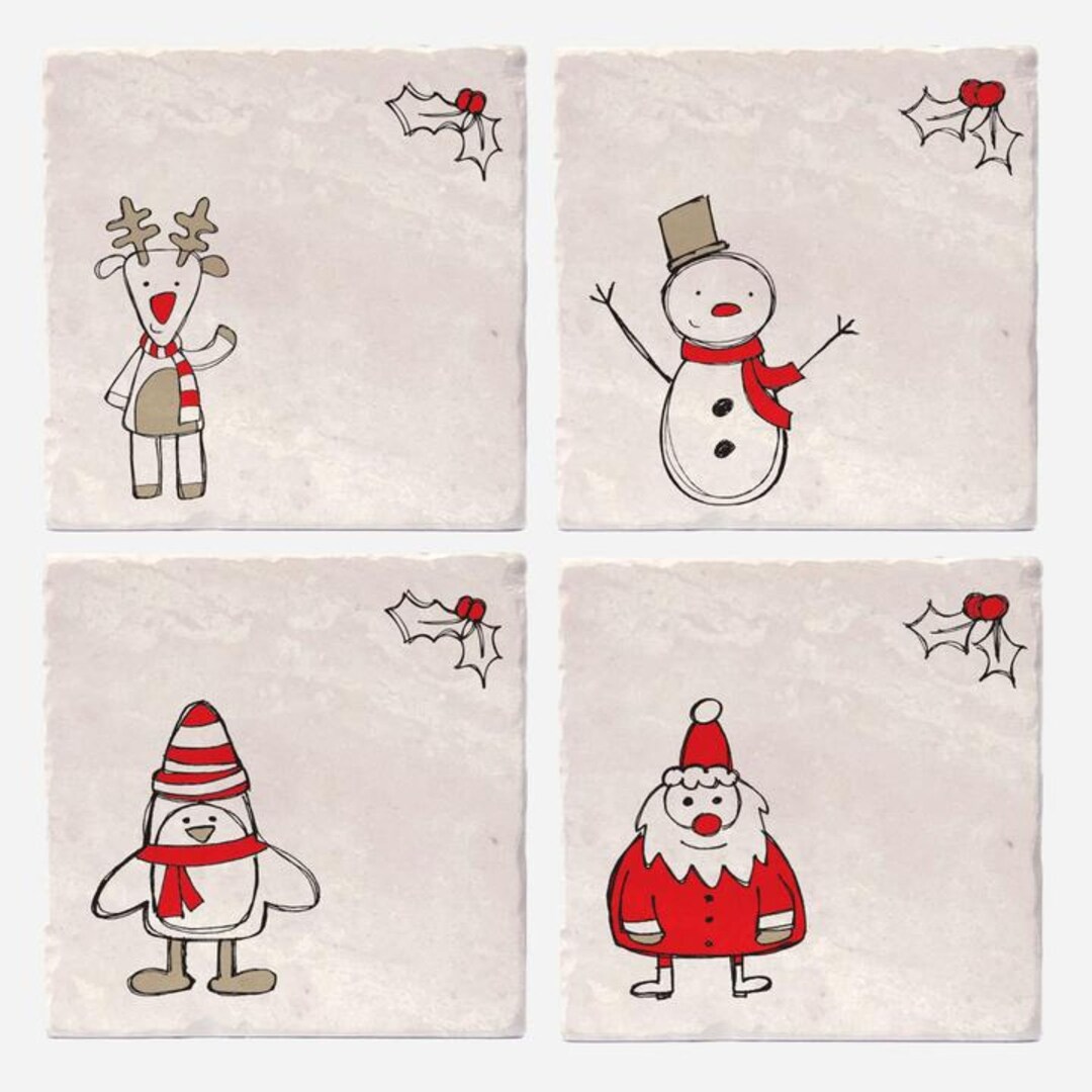 Christmas Cartoons- Drink Coasters / Absorbent Ceramic Coasters - Etsy