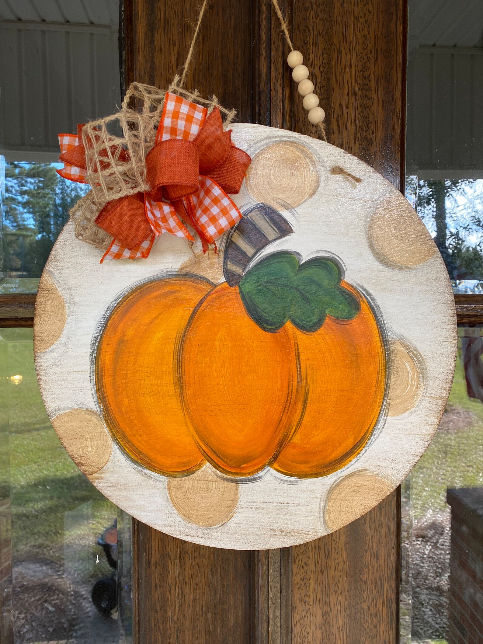 Pumpkin Door Hanger, Fall Door Hanger, Welcome Sign, Pumpkin Sign ...