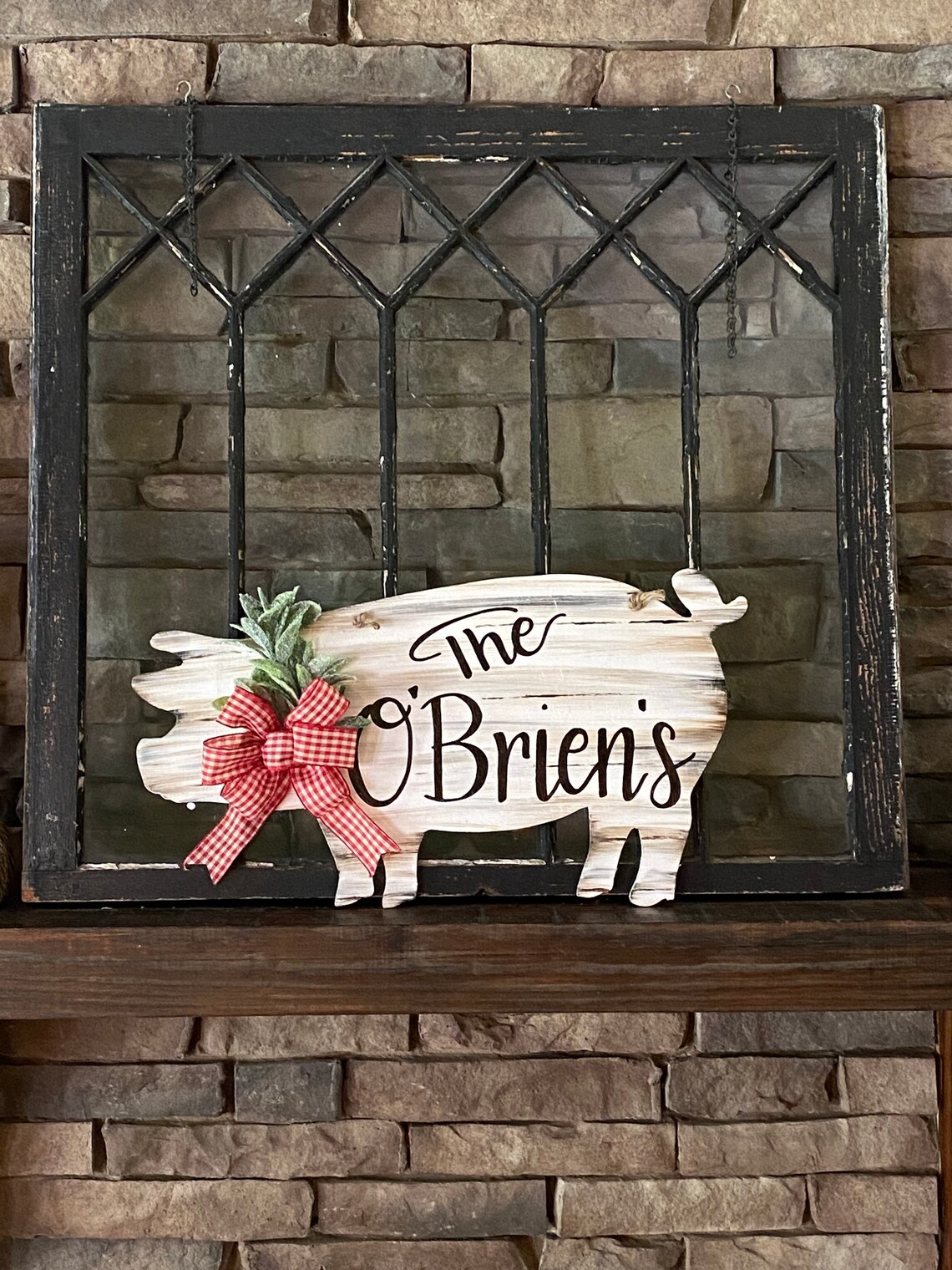 Farmhouse Pig Christmas Pig Rustic Pig Farmhouse Decor | Etsy