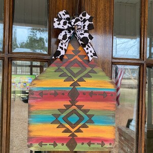 Farmhouse Cow Tag, Aztec, Farmhouse, Boho Design, Aztec Decor, Bohemian ...