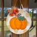 Pumpkin Door Hanger, Fall Door Hanger, Welcome Sign, Pumpkin Sign ...