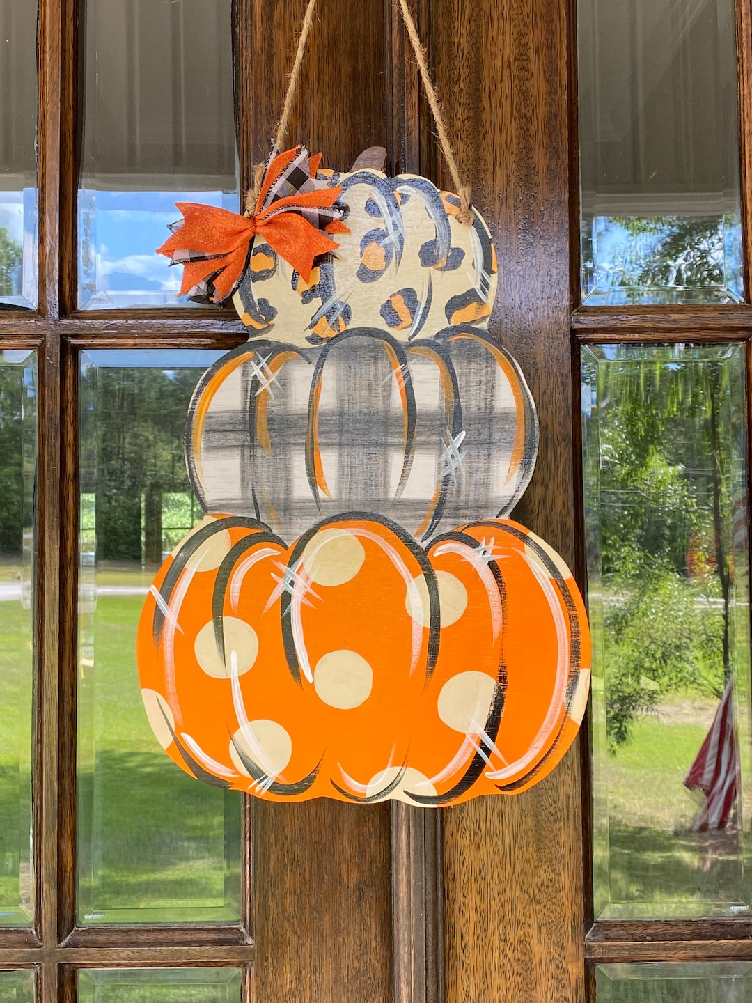 Fall Door Hanger, Stacked Pumpkin, Pumpkin, Farmhouse Pumpkin, Cheetah ...
