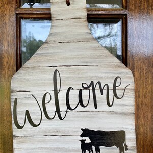 Cow Tag Door Hanger, Door Hanger, Cow Tag, Country Design, Farmhouse ...