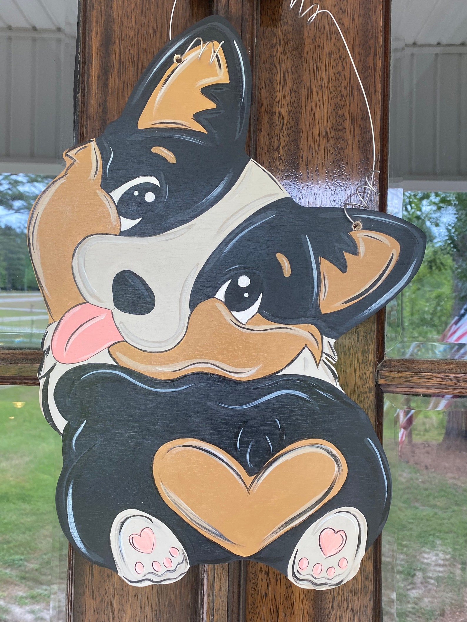 Corgi Corgi Door Hanger Wiggle Butt Dog Corgi Door Hanger - Etsy