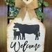 Farmhouse Cow Tag Door Hanger, Cow Tag Decor, Homestead Decor, Cow ...