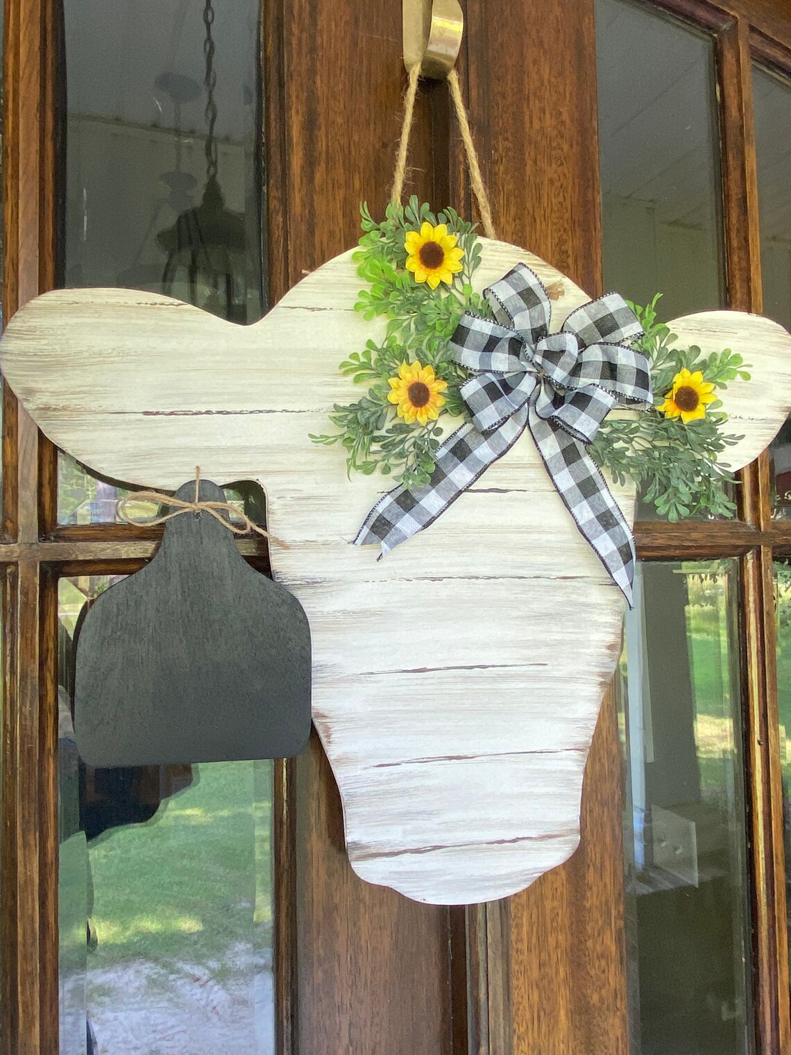Farmhouse Cow Head Sunflower Decor Fall Decor Cow Head Cow - Etsy