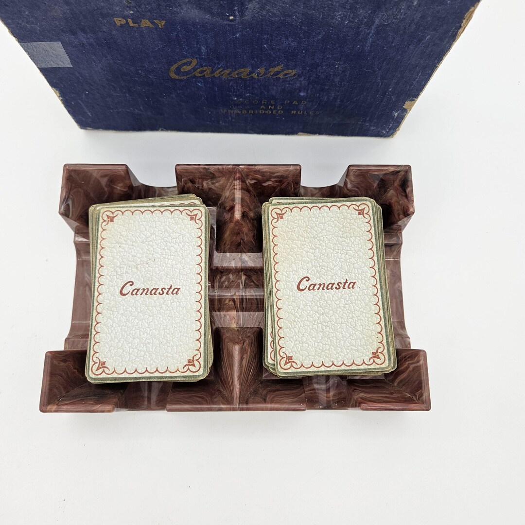 Vintage Canasta - Double Deck With Plastic Card Tray - Incomplete Decks ...