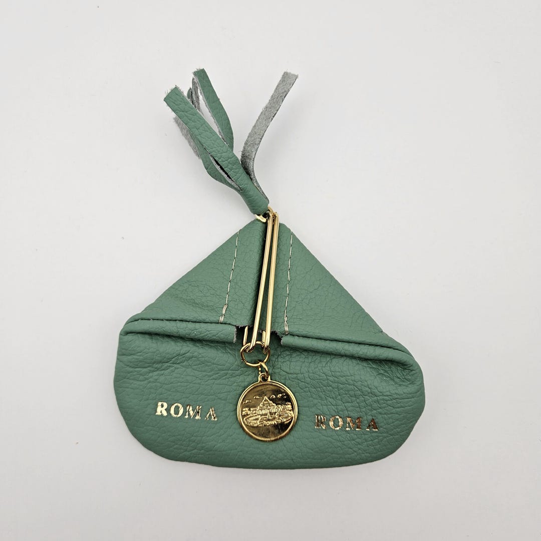 Soft Green Leather Coin Purse From Rome - Etsy