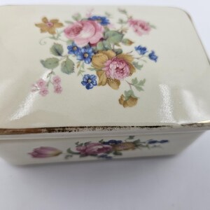 Porcelain Box Decorated With Roses - Rectangular - Etsy